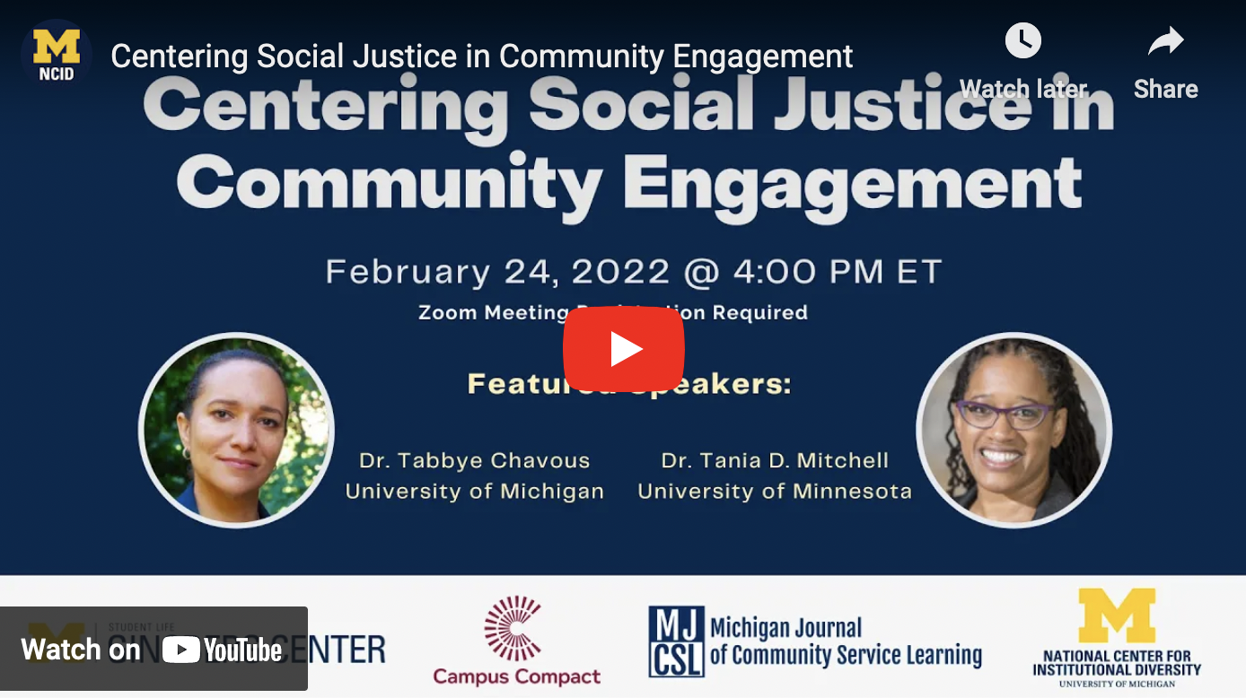 Centering Social Justice in Community Engagement – NCID